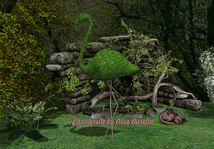 Second Life Marketplace - Sway's [Animal] Topiary . Flamingo no lights
